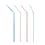 (4 pack) Great Value Plastic Disposable Flexible Straws, Multi-Color ...
