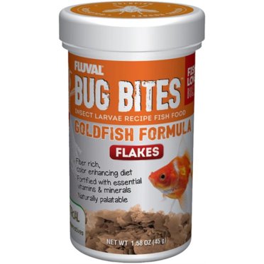 Fluval Bug Bites M-L Goldfish Pellets 3.53oz - Walmart.com