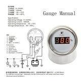 Marine Boat Car Digital Fuel Tank Level Gauge 0-190ohm Fuel Level ...