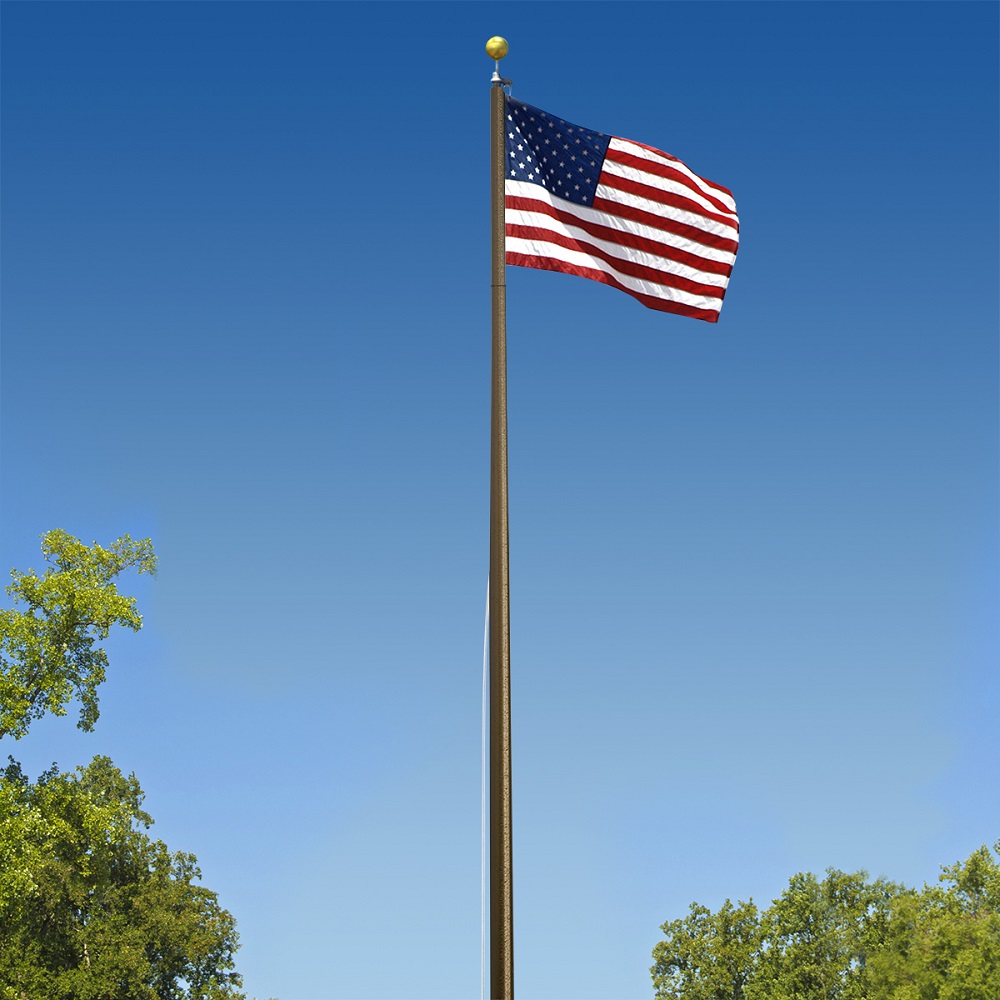 EZ-Pole Classic 17 ft. Sectional Flagpole Kit with Rope - Walmart.com