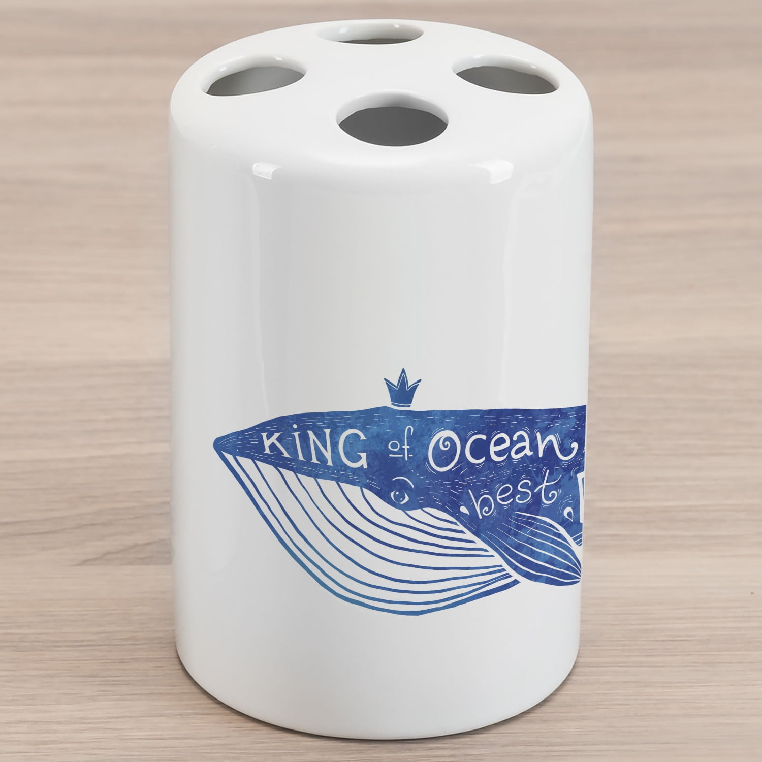 Whale Ceramic Toothbrush Holder, Kind of Ocean is My Best Friend Words ...