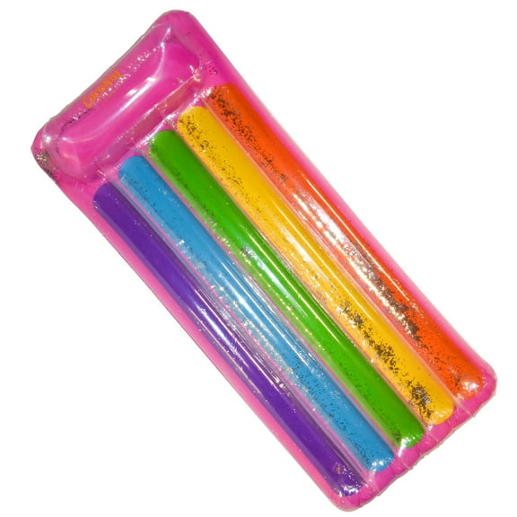 Rainbow Collection Deluxe Glitter Pool Raft 74" - Rainbow Haze ...