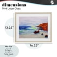 Stupell Industries Deep Blue Rocky Beach Birch Framed Print Under Glass ...