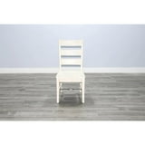 Sunny Designs Marina White Sand Ladderback Chair with Turnbuckle ...