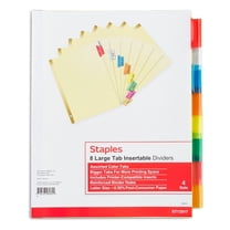 Staples Big Tab Blank Paper Dividers 8-Tab Multicolor 4/Pack (13517/ ...