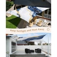 Blue Marble Sun Shade Sail 6.5'X10' Abstract Retro UV Block Outdoor ...