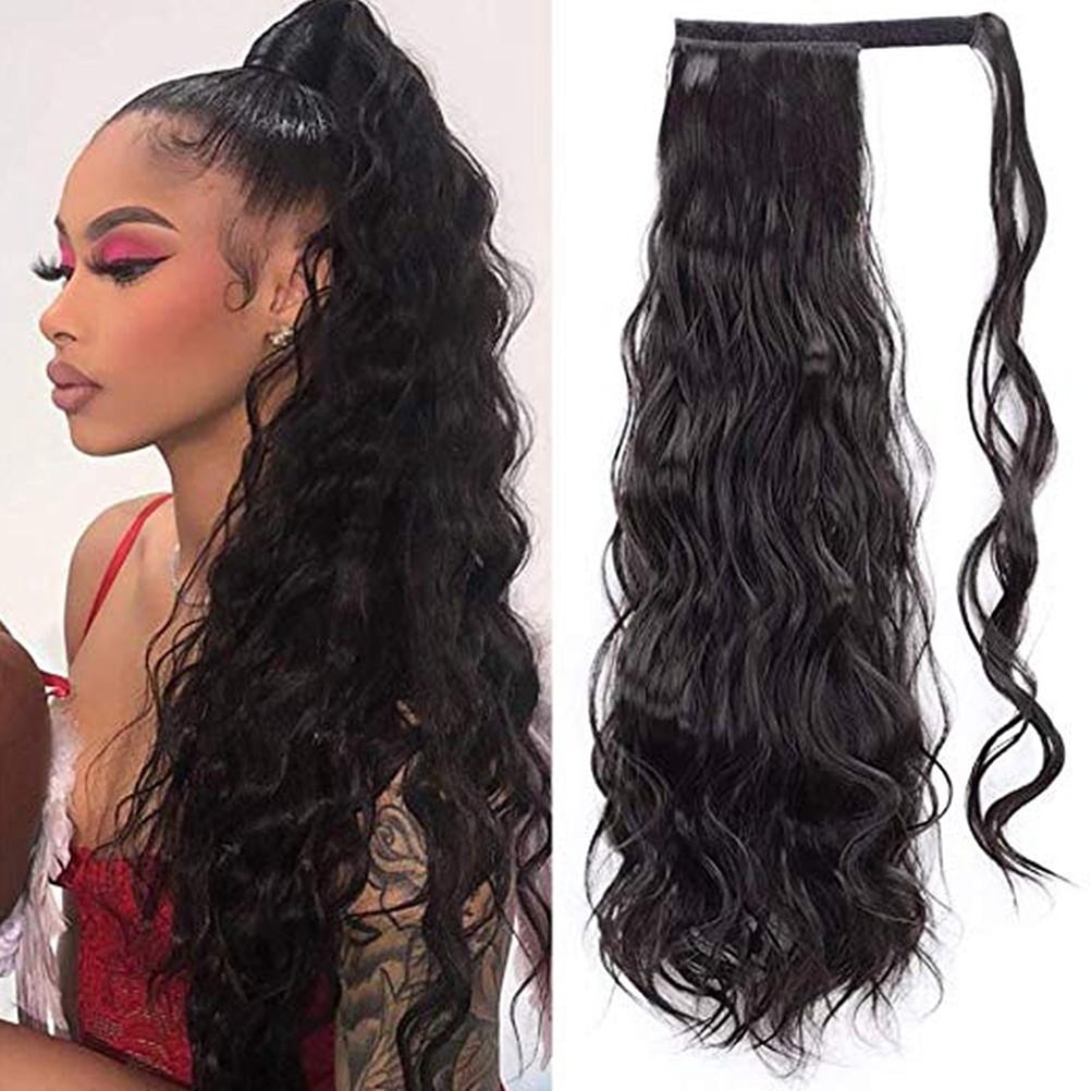 Extensiones de cabello postizo de cola de caballo con Clip de garra ...