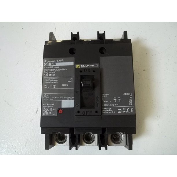 QBL32200 200 Amp 240 Volt Molded Case Circuit Breaker Square D by ...