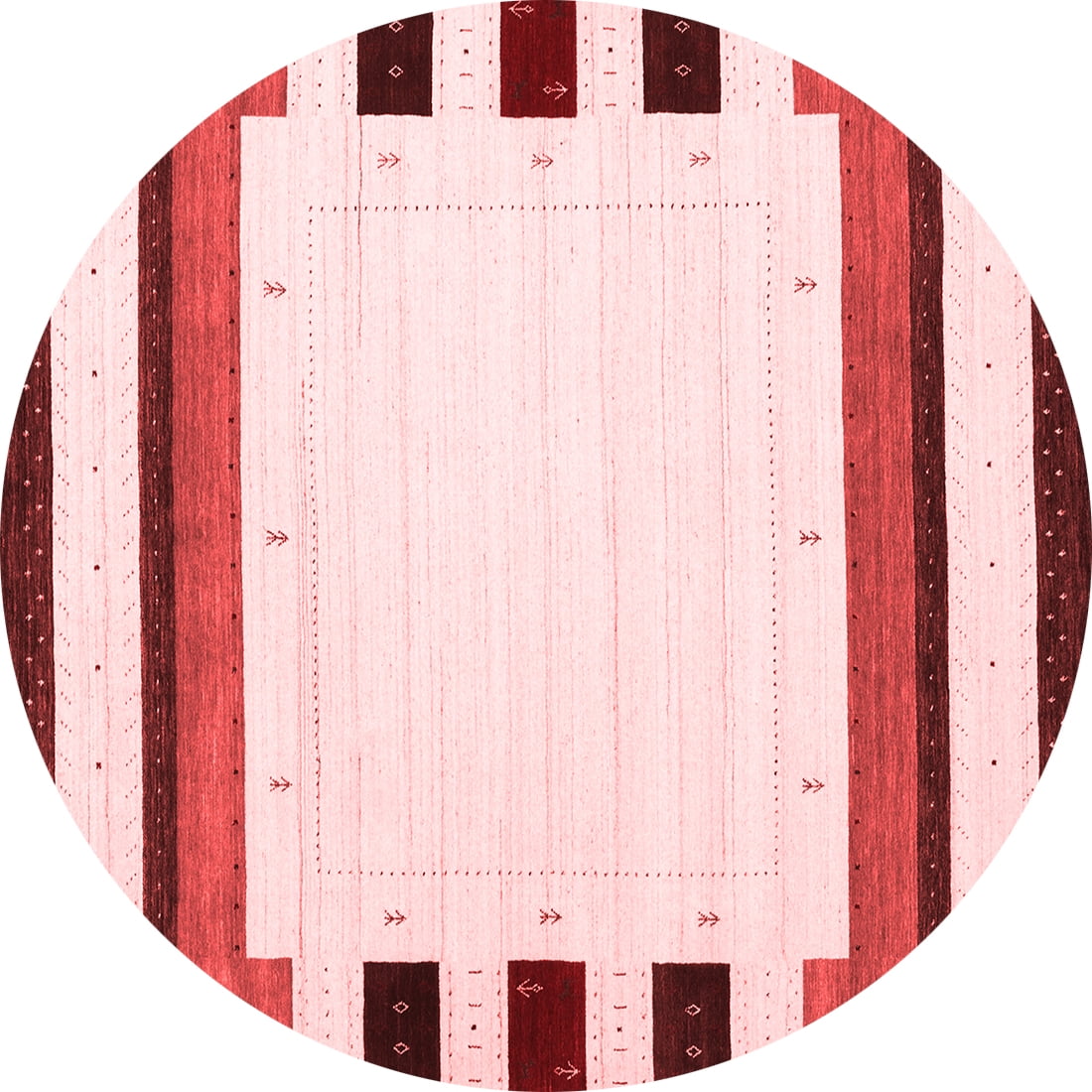 Ahgly Company Indoor Round Solid Red Modern Area Rugs, 7' Round ...