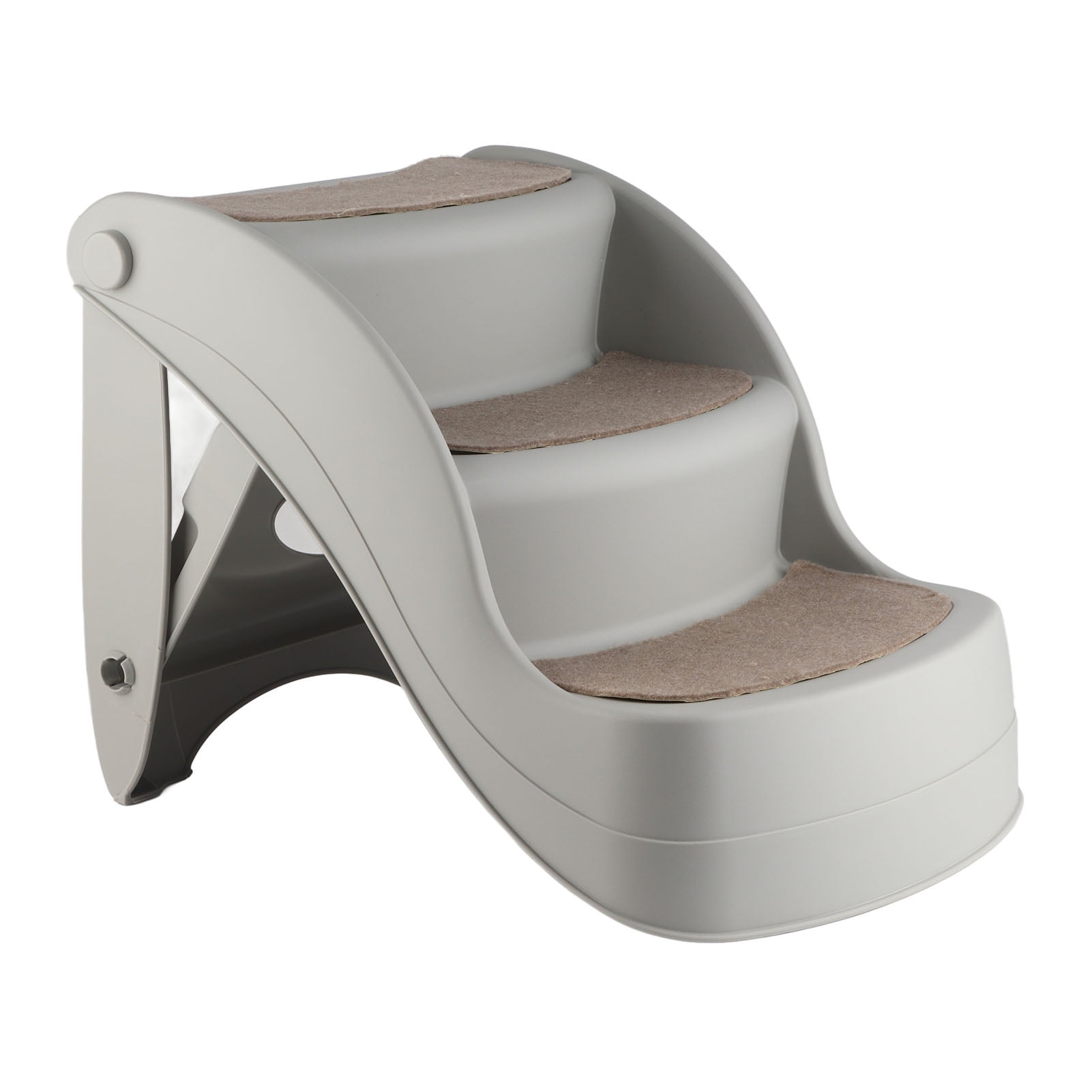 3 Tier Dog Ramp, Foldable Pet Ramp Plastic Dogs Step Stool Easy to ...