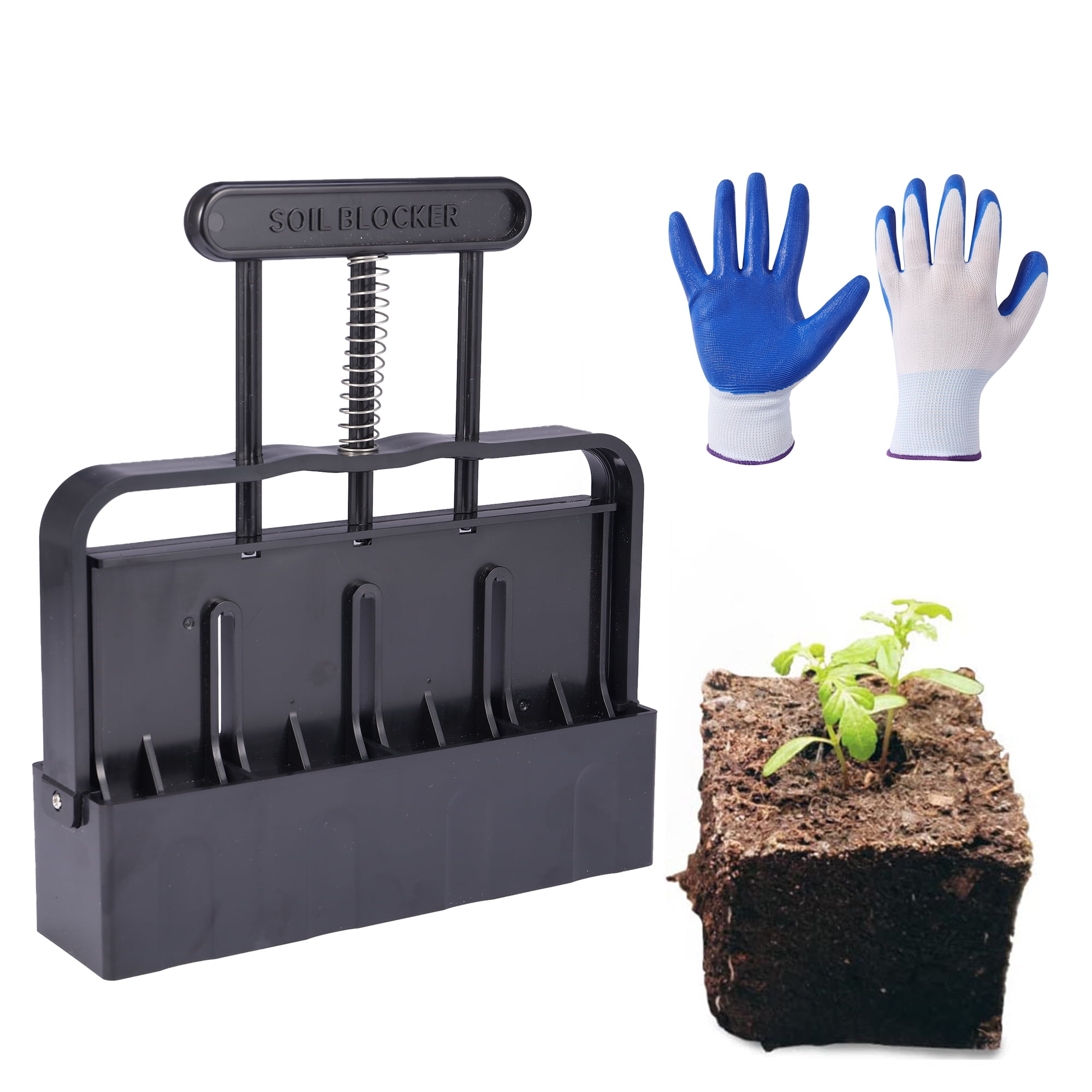 SAYFUT Manual Soil Block Maker Micro Soil Blocker Set 2 inch Soil Block ...