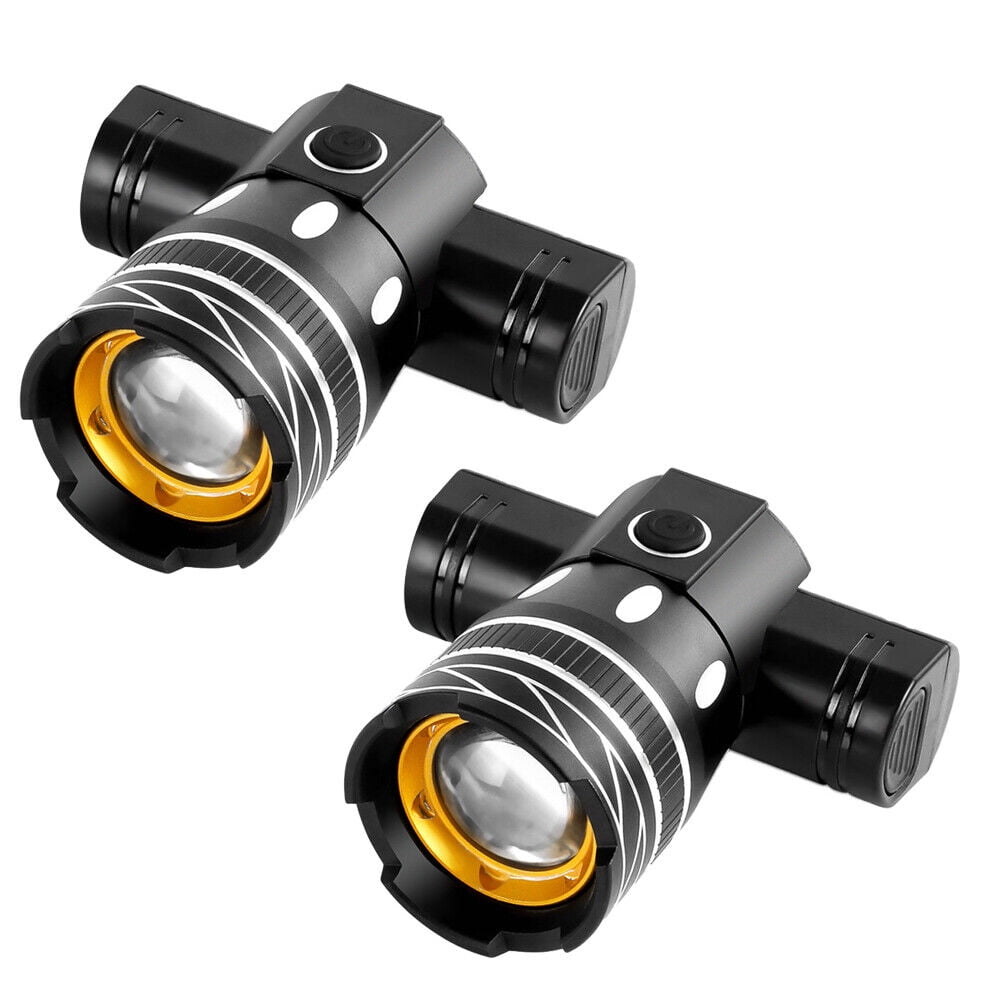 US 2-4 Pc Bicycle Light Rechargeable Cycling LED Front Headlight Lamp ...