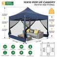 COBIZI 10x10 Waterproof Pop Up Tent, Heavy Duty Canopy with Mesh, Dark ...