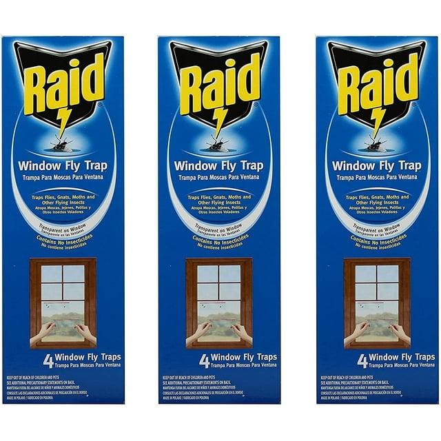 Raid Window Fly Trap, 4 Count Pack of 3 - Walmart.com