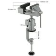 ZOENHOU 3 Inches Swivel Bench Vise, Universal Table Clamping Tool ...