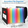 2 Pack Plastic Expandable File Folder, 12 Pocket, A4 Size, For ...