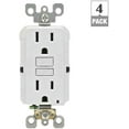 Leviton 15 Amp 125-Volt Duplex Self-Test Slim GFCI Outlet, White (4 ...
