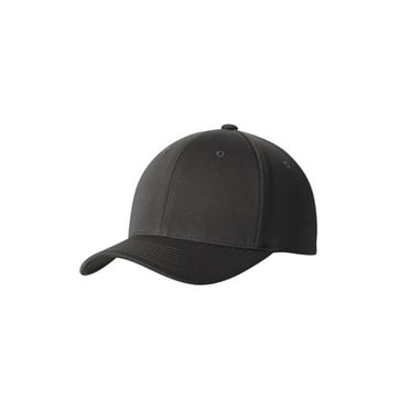 Flex Fitted Baseball Cap Hat- Black, Large-XL - Walmart.com