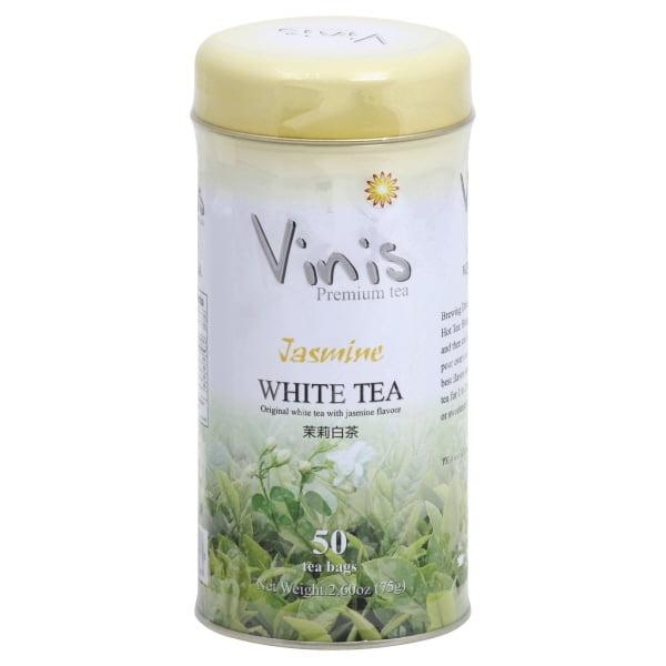 Vinis Jasmine White Tea - 6 Boxes (50 Tea bags per Box) - Walmart.com