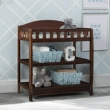 Delta Children Wilmington Changing Table with Pad, Walnut Espresso ...