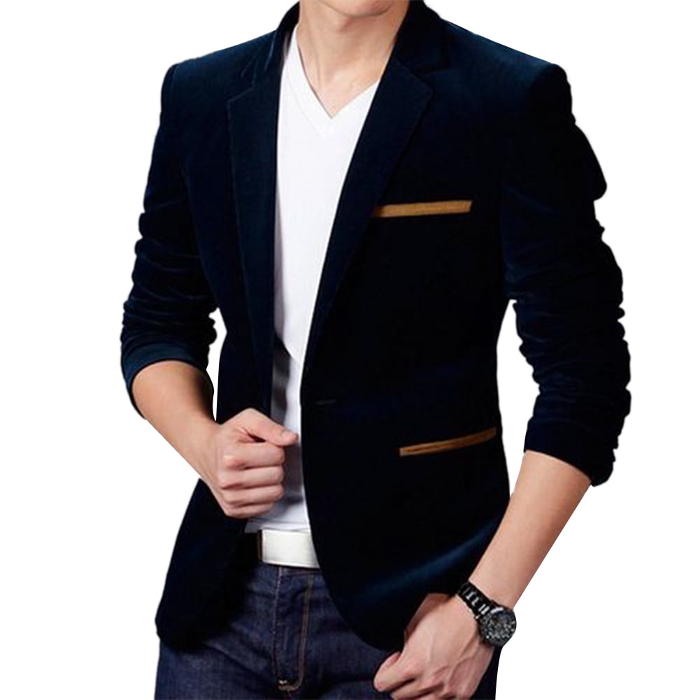 Black Casual Blazers For Men With Jeans