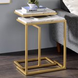 Furniture of America Parata Contemporary C-Shape Steel Nesting Tables ...