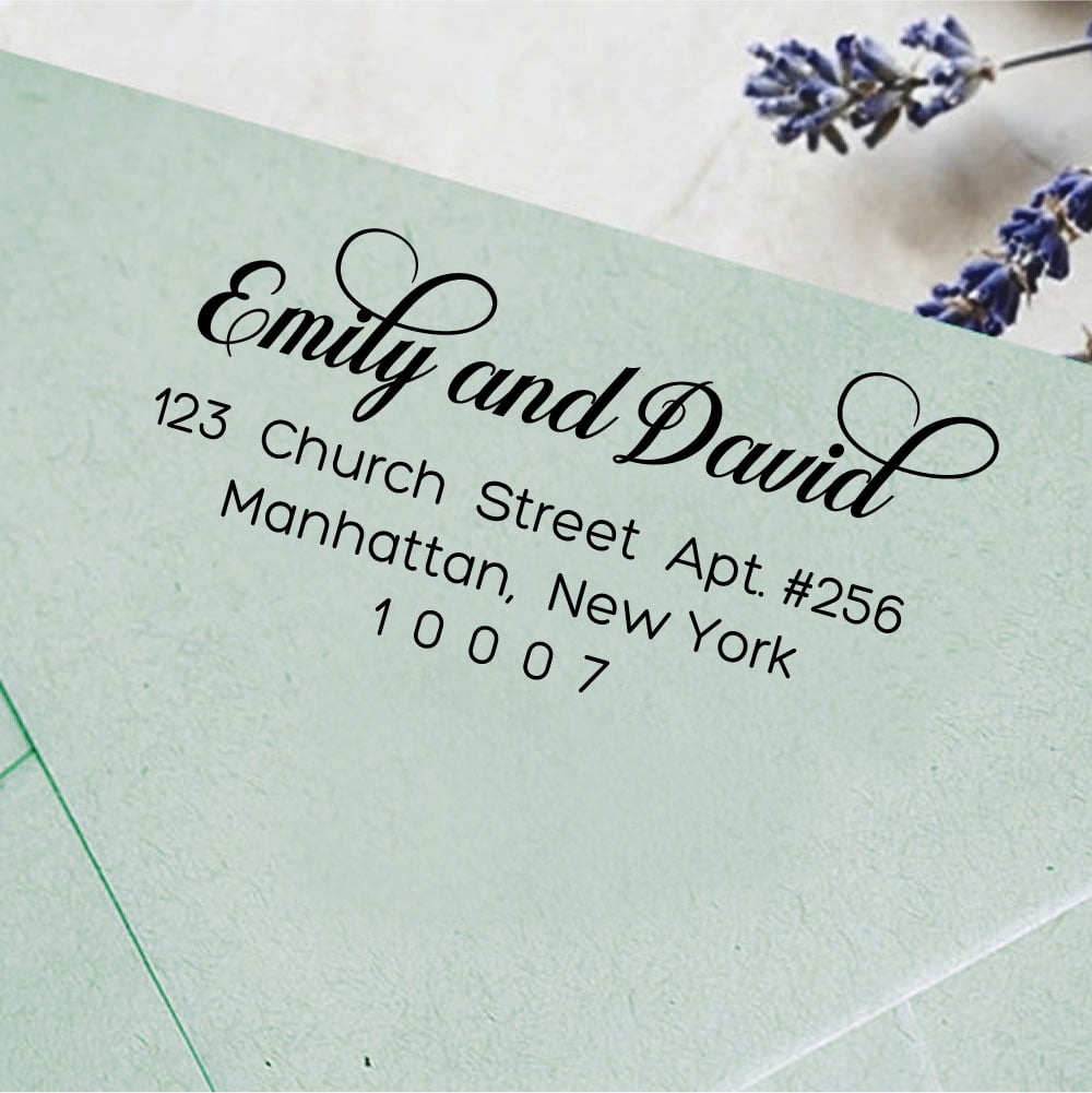 Personalized Return Family Address Stamps Proposal Idea Gift Wedding ...
