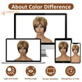 Phocas Short Brown Wigs For White Women Ombre Blonde Pixie Cut Wig