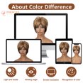 Phocas Short Brown Wigs For White Women Ombre Blonde Pixie Cut Wig