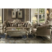Traditional Luxury Chenille Golden Beige 3Pcs Sofa Set By Homey Design ...