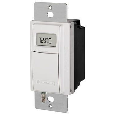 Intermatic EJ600 120 Volt Indoor Digital Astro In-Wall Timer, White ...