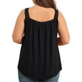 Daystry Long Solid Plus Size Tank Tops for Women, Loose Fit, Lace ...