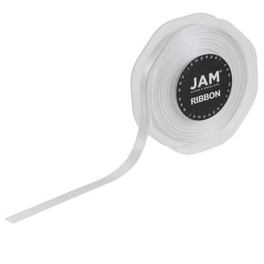 Jam Double Faced Satin Ribbon, 3/8 In X 25 Yds, 1/Pack, Ivory - Walmart.com