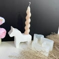 3D Animal Candle Holder Silicone Mold Gypsum Concrete Horse Candlestick ...