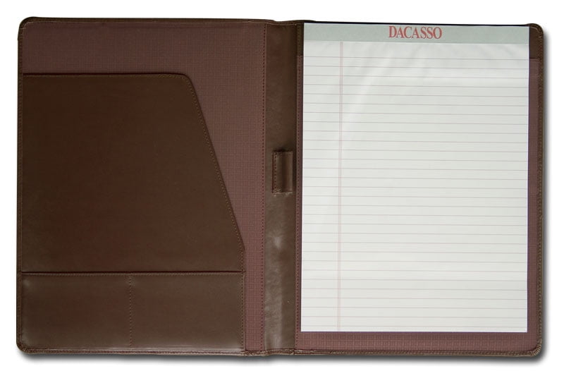 Chocolate Brown Leather Standard Padfolio - Walmart.com