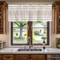 Rod Pocket Window Valances Rustic Geometric Stripe Short Kitchen ...