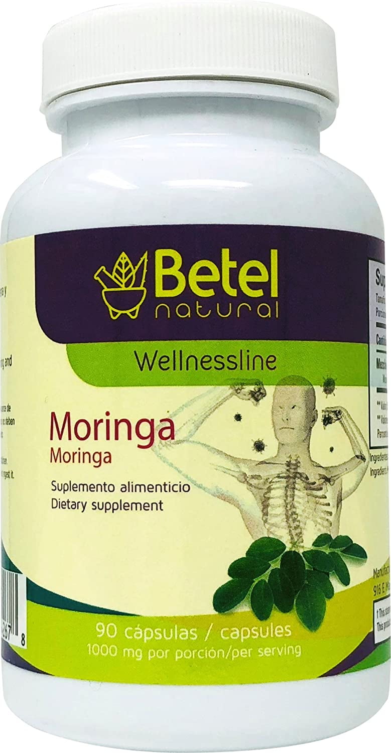 Moringa Capsules by Betel Natural - Amazing Antioxidant Properties - 90 ...
