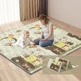 "ZENOVA 79""x71"" Waterproof Foldable Baby Play Mat with Storage Bag ...