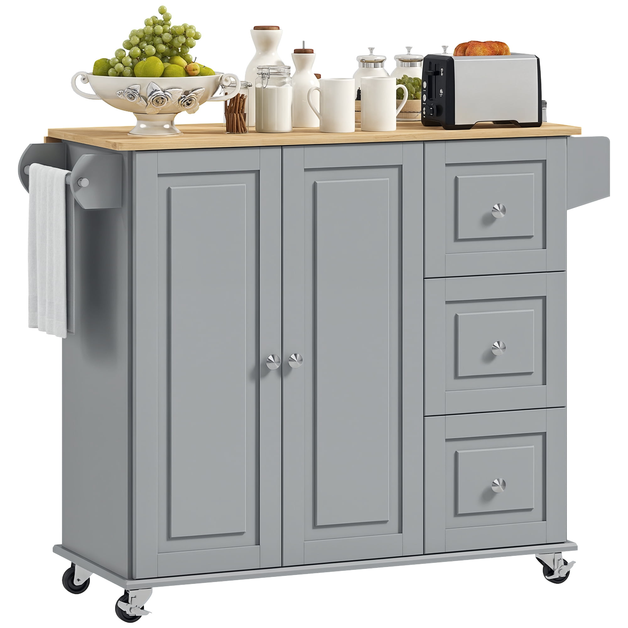 Click here for Homcom Kitchen Island On Wheels Kitchen Cart With... prices