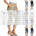 Bloomae Pull On Capri Pants for Women Elastic Waist Work Casual Roll-up ...