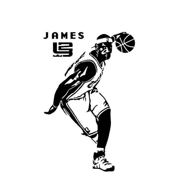 Basketball Nba Star Wall Sticker Lebron James Wall Decorative Wallpaper ...