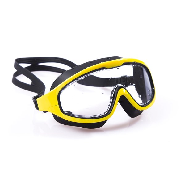 SHAR Adult Yellow Swim Mask Anti-Fog Hybrid Wide Lens Mask UV ...