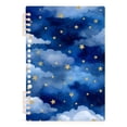 Clouds at Night Stars Watercolor Notebook Detachable Coil Notebook ...