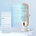 5 Speed Adjustable Tower Fan Brushless Desk Fan with LED Display Quiet ...