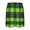 Ceisia Men's Gift Relaxed Knee-Length Plaid Shorts Elastic Waist ...