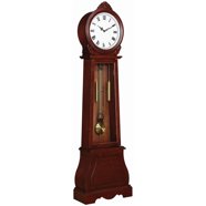 Bowery Hill Battery Operated Pendulum Grandfather Clock with Adjustable ...