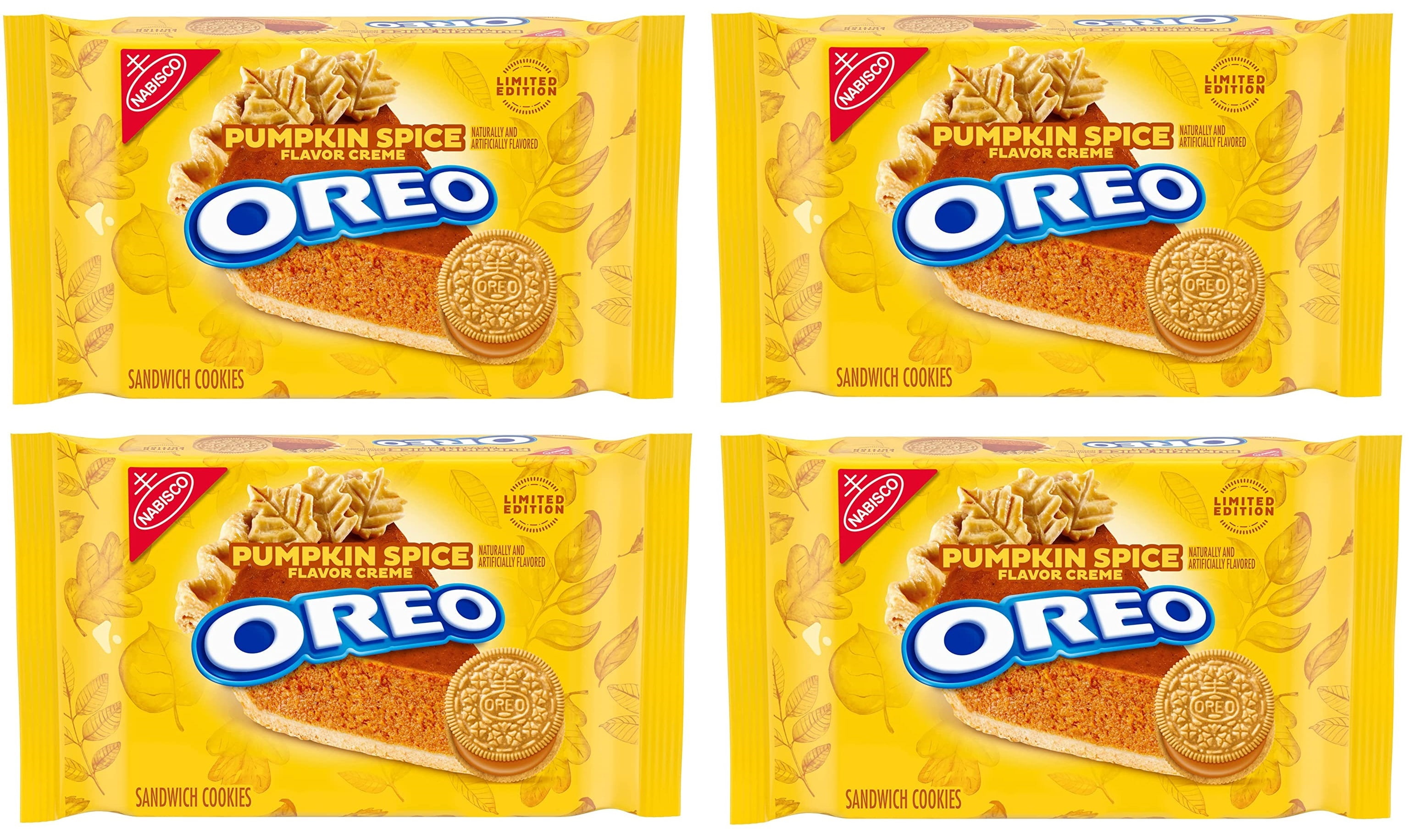 OREO Pumpkin Spice Sandwich Cookies, Limited Edition 12.2 oz 4 Pack ...