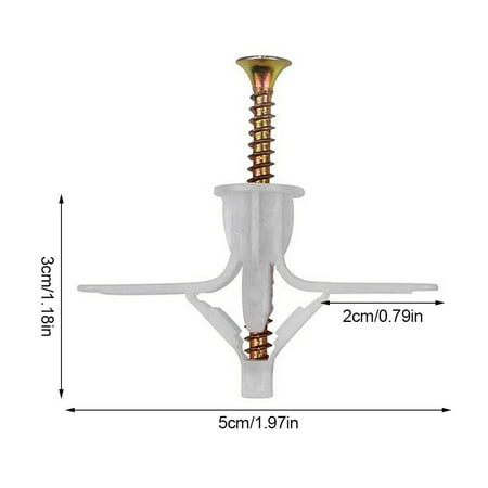 kurtrusly Expansion Anchors Plastic Drilling Expansion Tubes Drywall ...