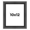 20x22 - 20 x 22 Rounded Black Solid Wood Frame with UV Framer's Acrylic ...