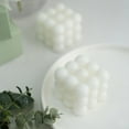 Efavormart 2 Pack | White 2" Bubble Cube Paraffin Wax Candles ...